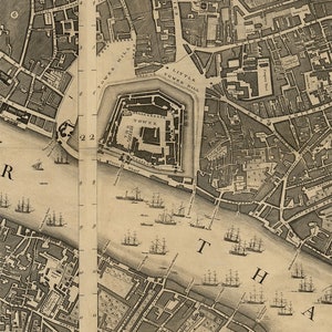 Full Map of London in 1746 by John Rocque - London, Westminster ...