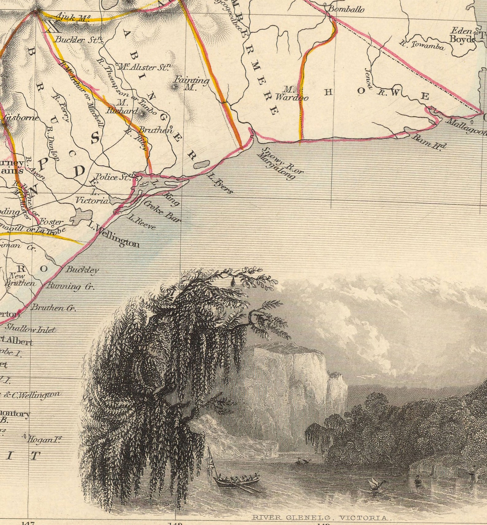 Old Map of Victoria Australia by Tallis & Rapkin 1851 - Etsy UK