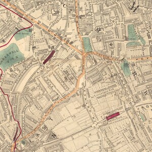 Old Map of South London in 1891 - Camberwell, Peckham, Walworth ...