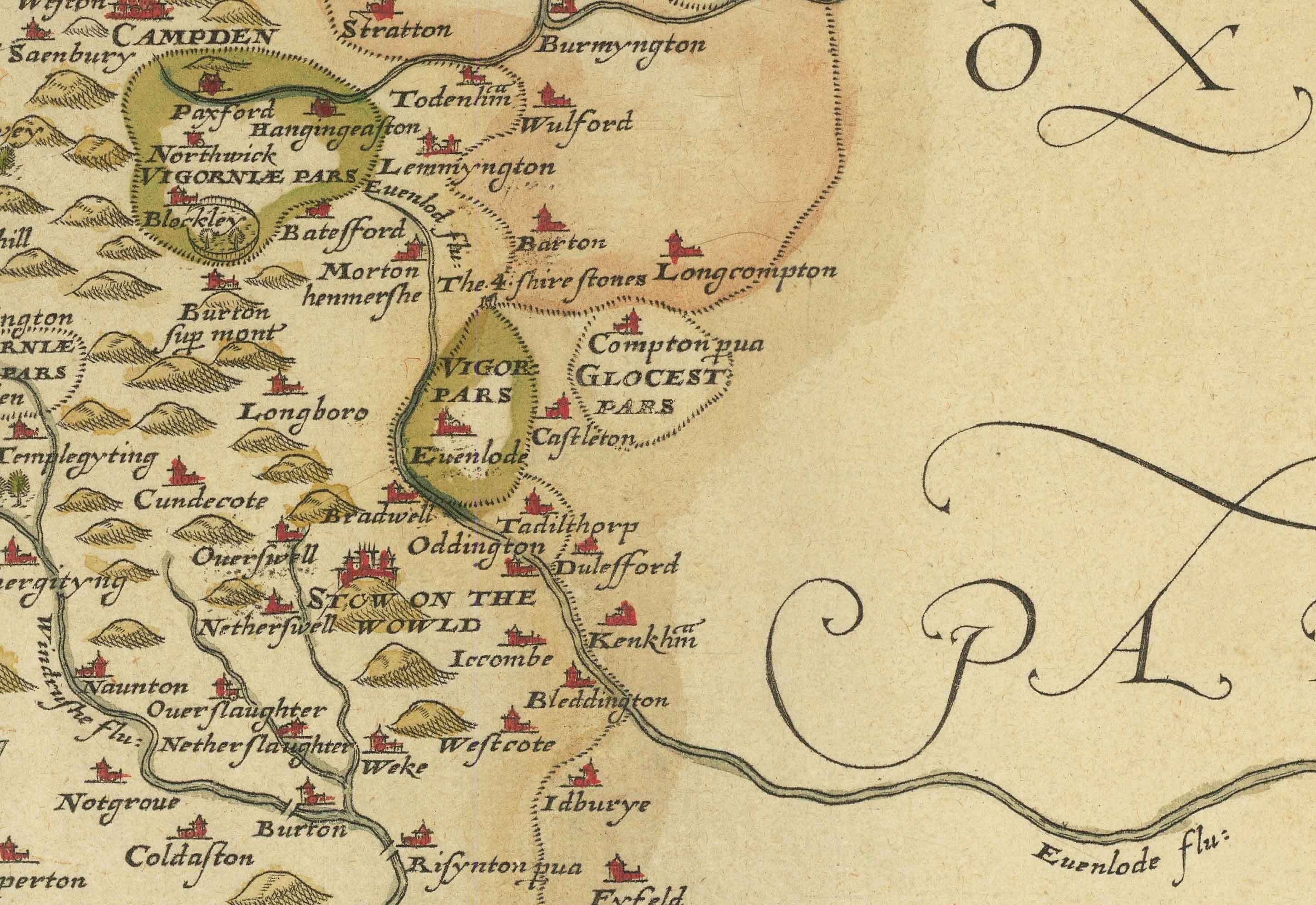 Rare Old Map of Gloucestershire 1575 by Saxton Bristol - Etsy UK