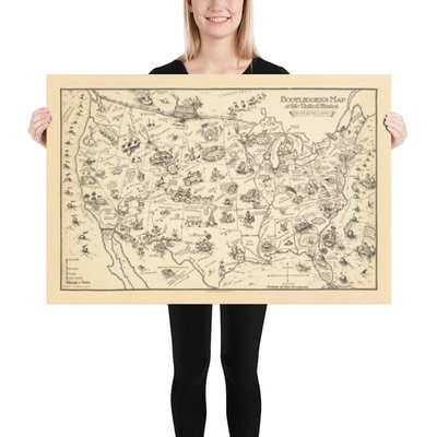 Old Alcohol Bootlegger's Map of the United States 1926 by - Etsy UK