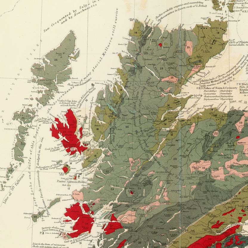Old Geology Map of Scotland in 1854 by A.K. Johnston | Etsy