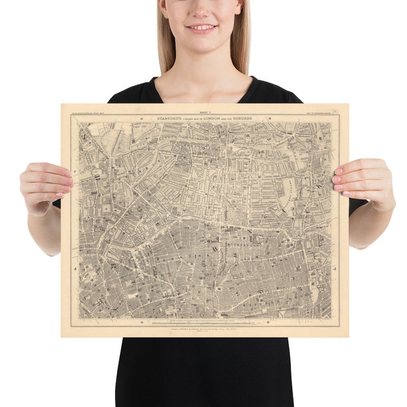 Old Map of East London, 1862 - Hoxton, Haggerston, Dalston, Hackney ...