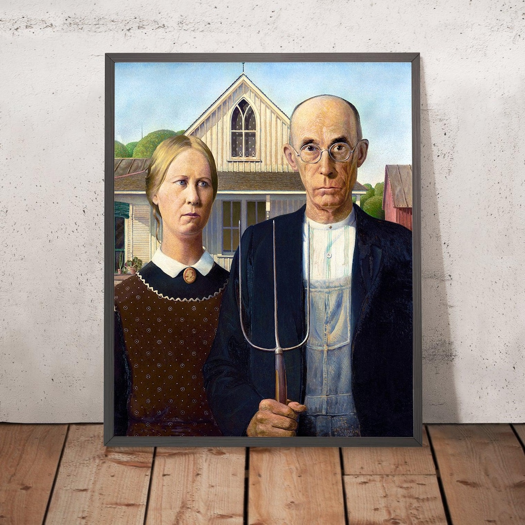 American Gothic by Grant Wood, 1930 - Etsy
