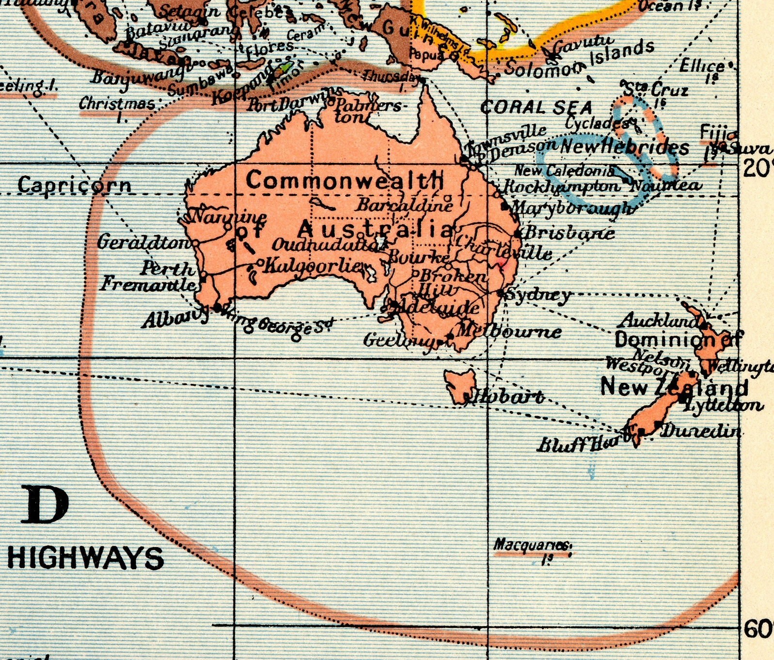 Old Colonial World Map 1912 by Cambridge Publishing - Etsy Canada