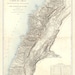 Old Map of Lebanon by Depot De La Guerre, 1862: Beirut, Tripoli, Sidon ...