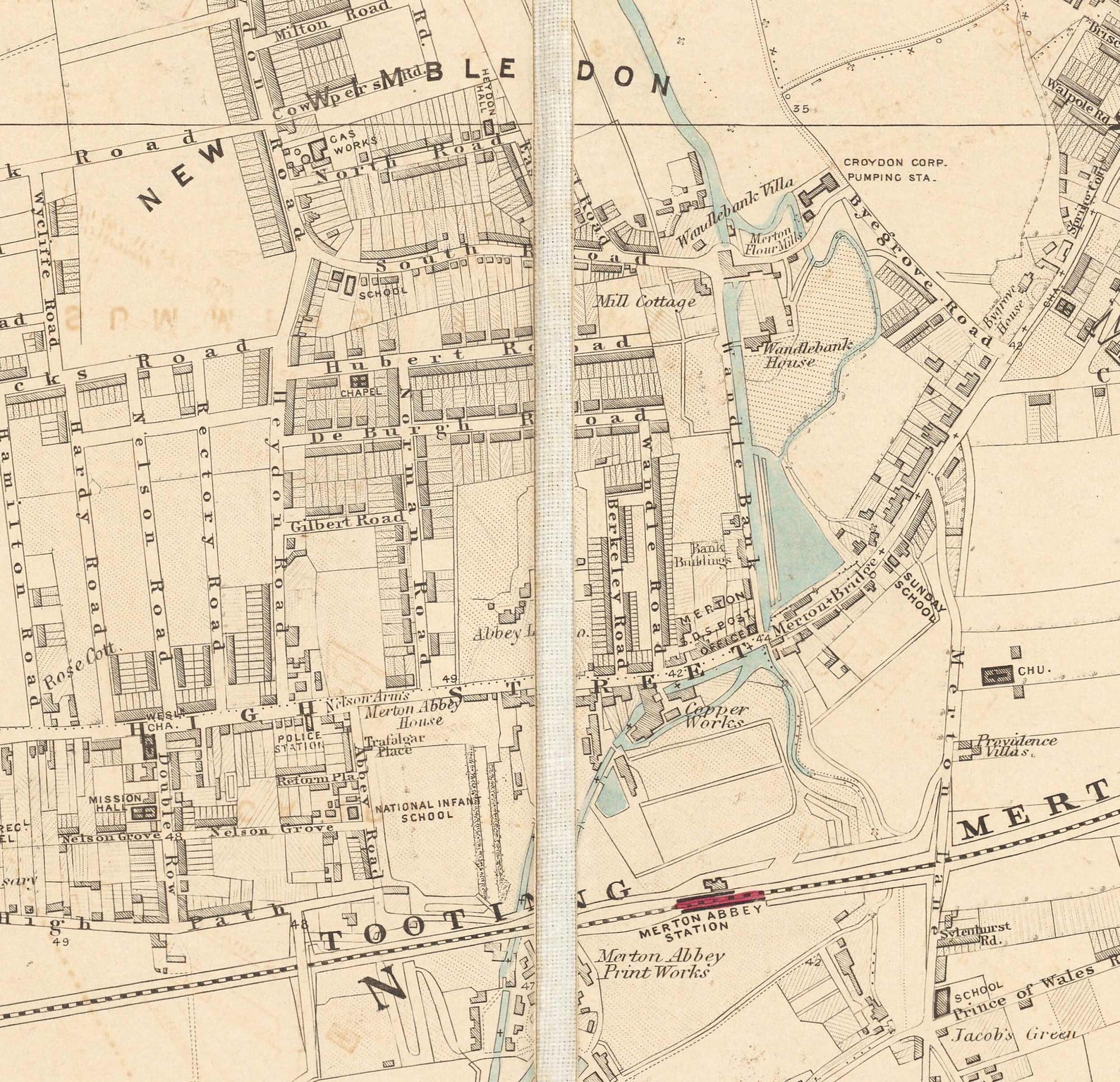 Old Map of South West London 1891 Wimbledon Merton | Etsy UK