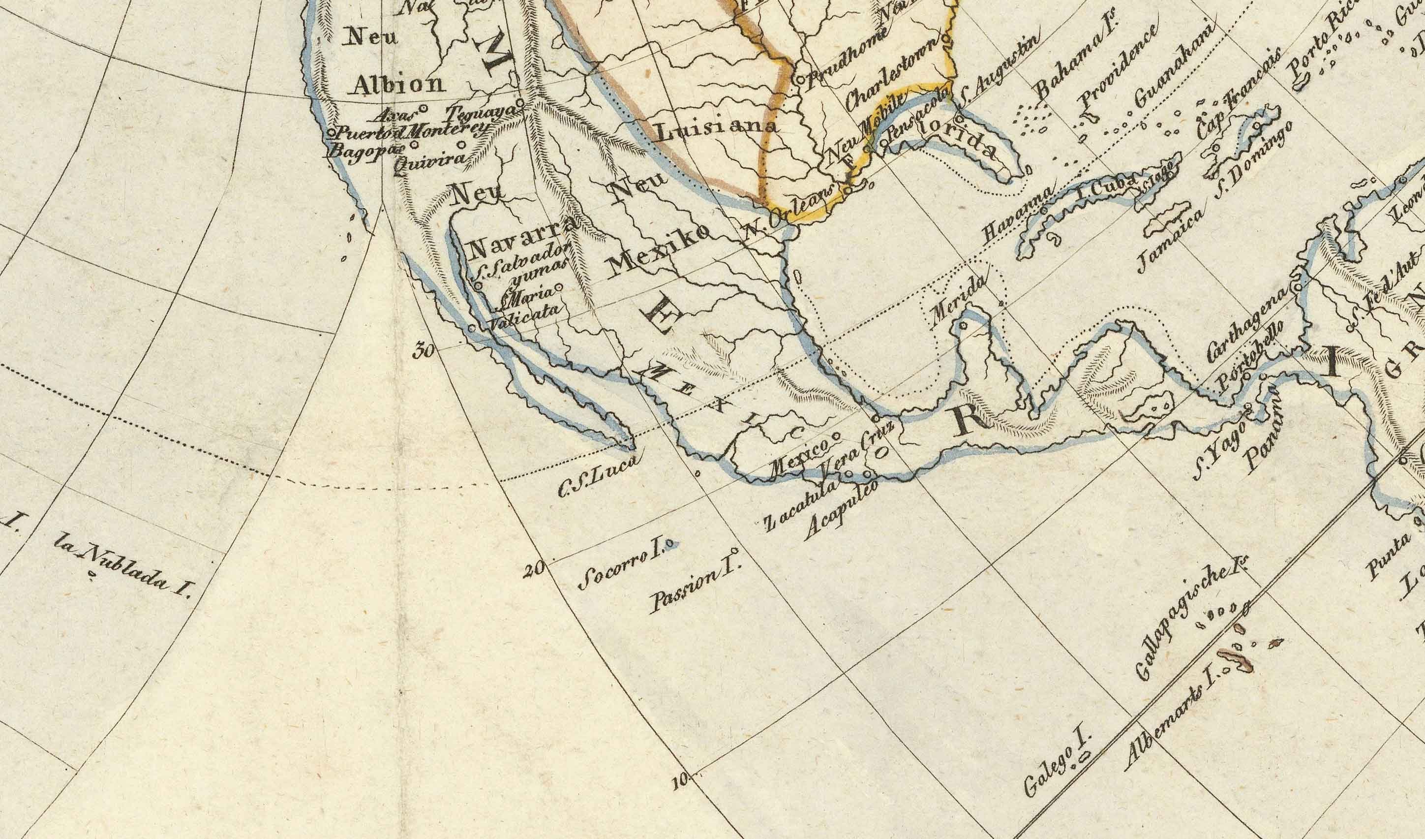 Old Flat Earth Map, 1811 by JC Hinrichs - German, French World Map ...