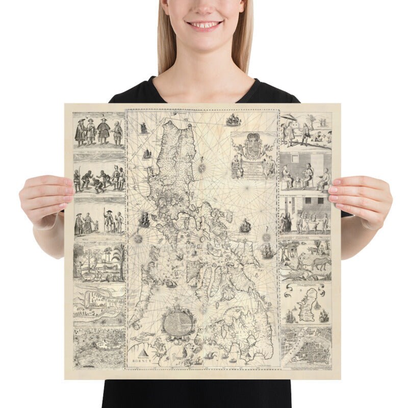 Old Map of the Philippines in 1734 by Pedro Murillo Velarde - Luzon ...