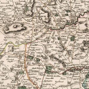 Old Map of Northumberland in 1801 by John Cary - Newcastle, Belford ...