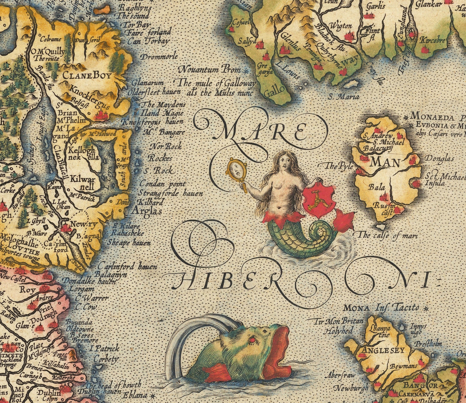 Old Colour Map of England & Ireland in 1605 by Abraham - Etsy UK