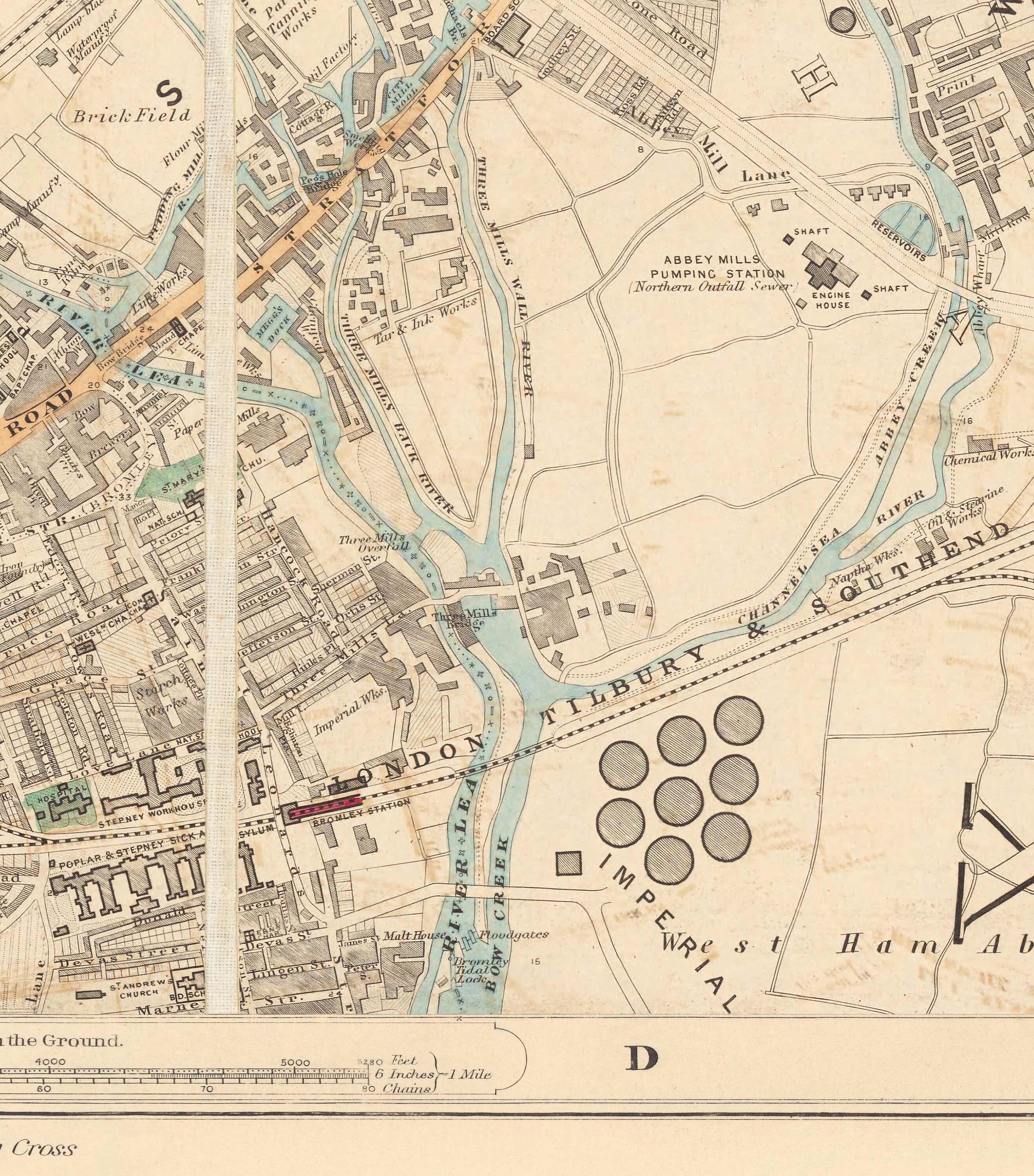 Old Map of East London in 1891 Victoria Park Hackney Bow - Etsy UK