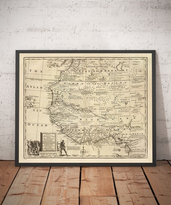 Old Map of Negroland 1747 by Bowen Pre-colonial West Africa | Etsy