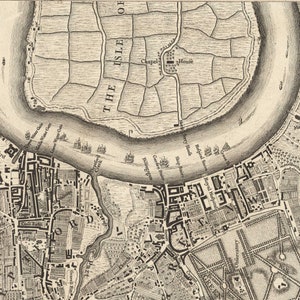 Old Map of South East London in 1746 by John Rocque - Lewisham ...