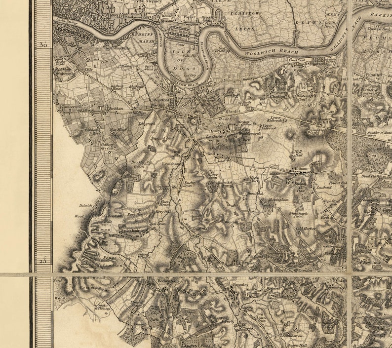 Rare Old Map of Kent 1809 by Faden & Ordnance Survey - Etsy UK