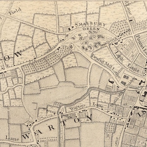 Old Map of South West London in 1746 by John Rocque - Twickenham ...