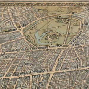 Old Birds Eye Map of London in 1892 by Charles Baker & Co - Westminster ...