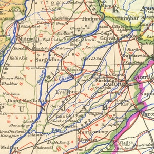 First Map of Pakistan, 1953 - Old Map of Independent West & East ...