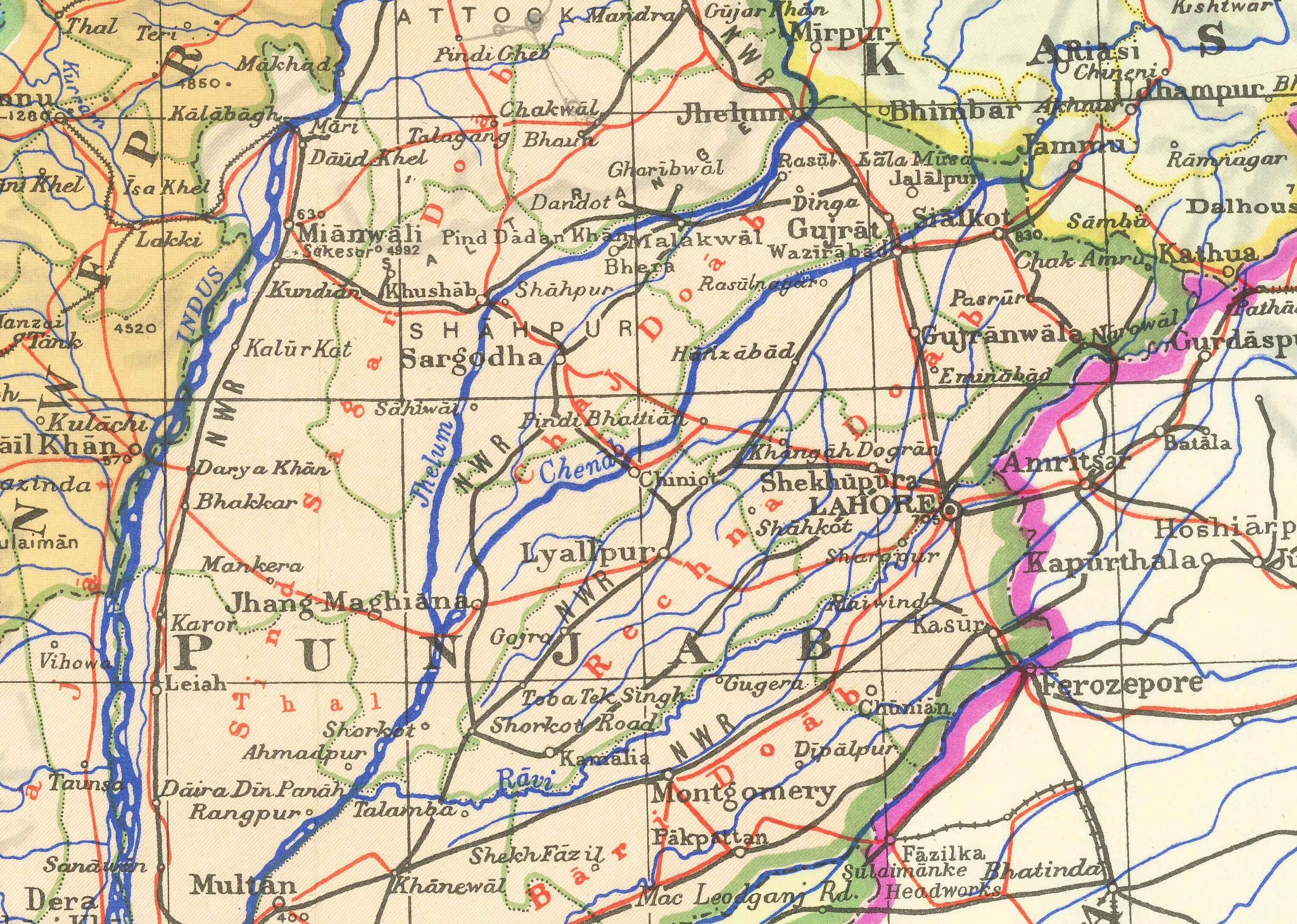 First Map of Pakistan, 1953 - Old Map of Independent West & East ...