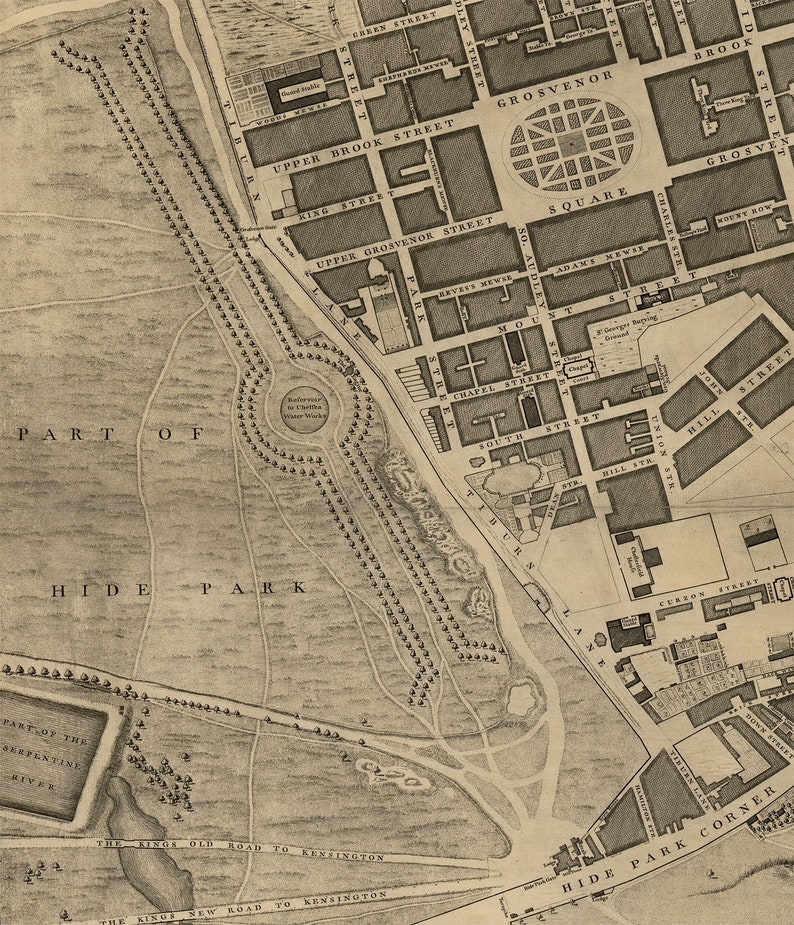 Full Map of London in 1746 by John Rocque - London, Westminster ...