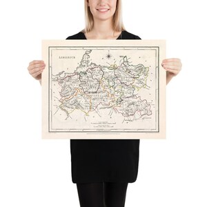 Old Map of County Limerick by Samuel Lewis, 1844: Adare, Askeaton ...