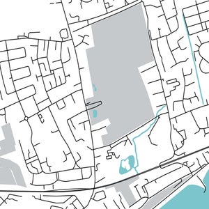 Modern Town Map of Carrickfergus, NI: Carrickfergus Castle, Belfast ...