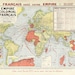 Old Map of the French Colonial Empire, 1938 by Taride - France ...