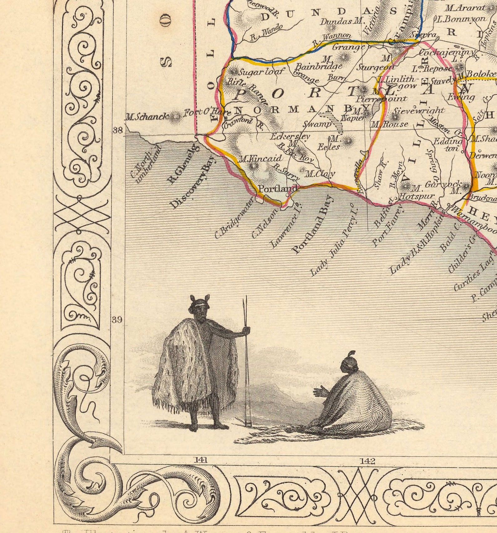 Old Map of Victoria, Australia by Tallis & Rapkin, 1851 - Melbourne ...