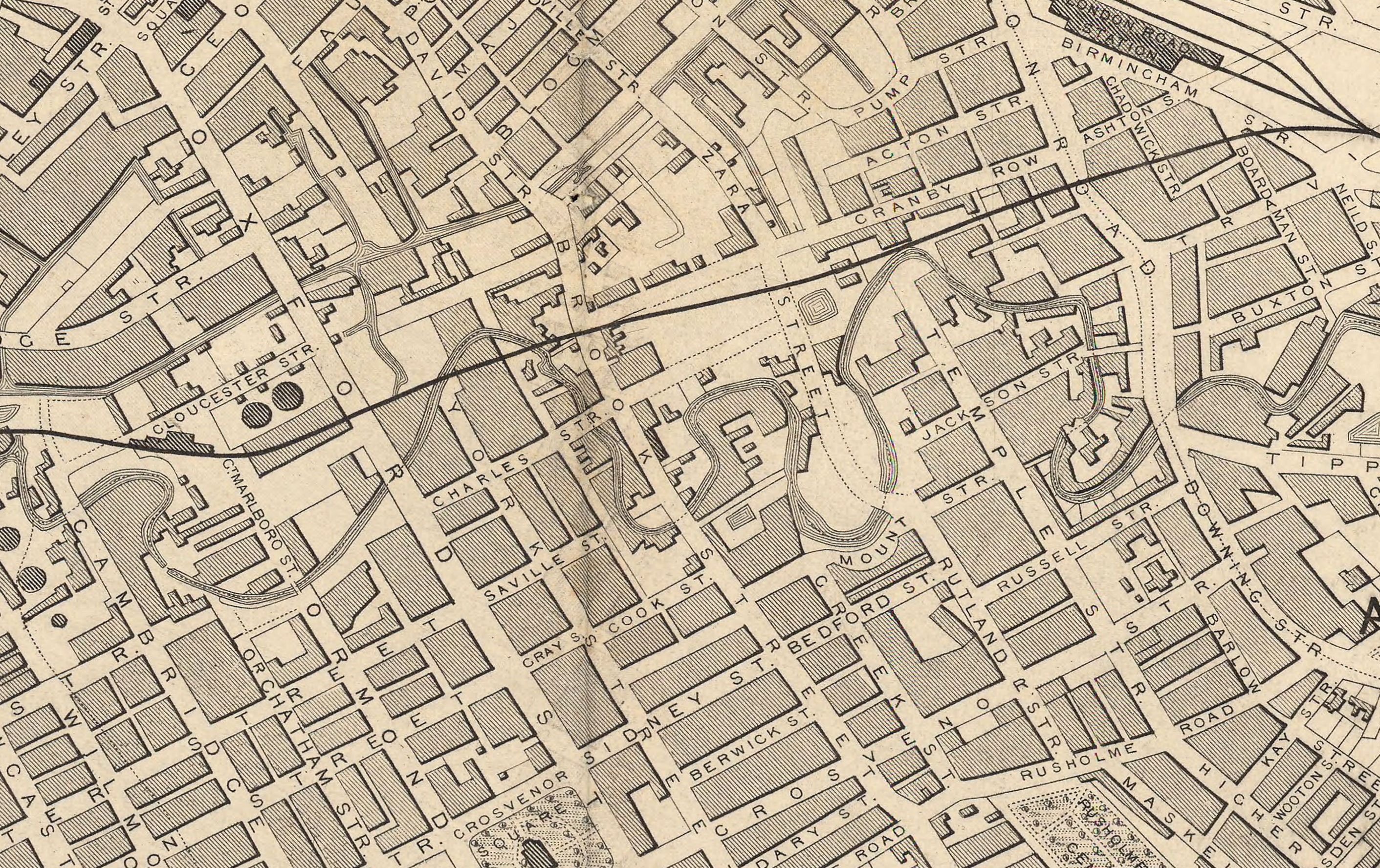 Old Map of Manchester and Environs by John Rapkin 1851 Town - Etsy UK