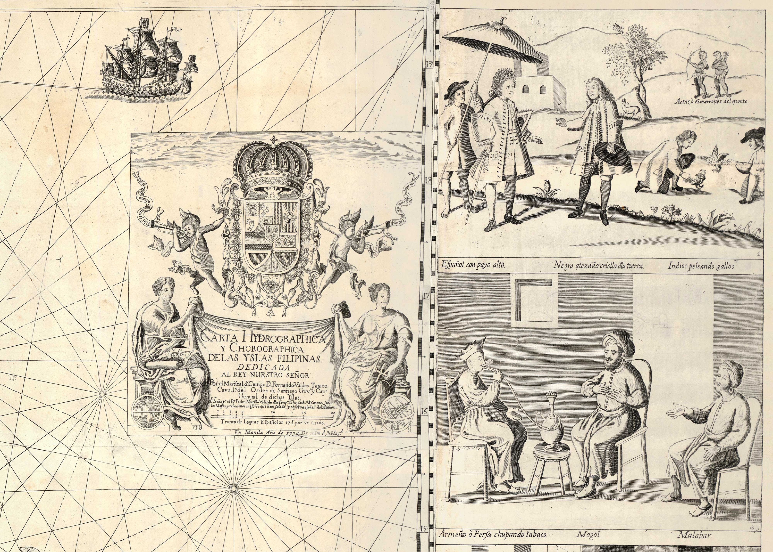 Old Map of the Philippines in 1734 by Pedro Murillo Velarde - Luzon ...