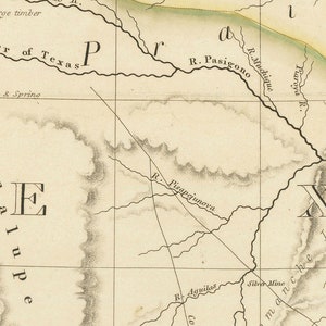 Old Map of the Republic of Texas, 1841 - Pre-usa Independent Country ...