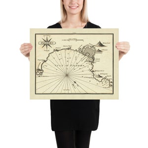 Old Gulf of Palermo, Italy Nautical Chart by Heather, 1802: Monte ...