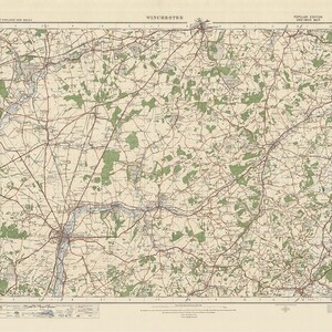 Old Ordnance Survey Map, Sheet 123 - Winchester, 1925: Basingstoke ...