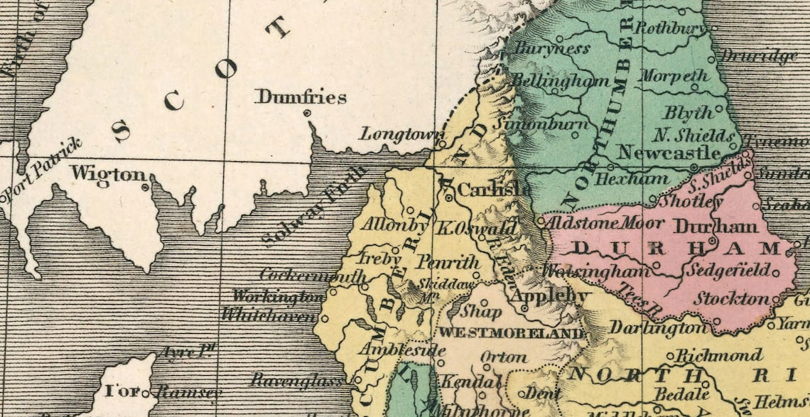 Old Map of Counties in England & Wales, 1827 - Historic County Map ...