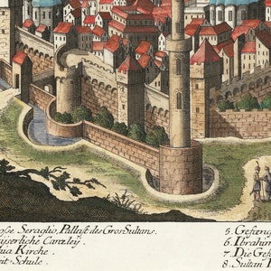 Old Map of Istanbul (constantinople) 1720 by Wolff - Ottoman, Byzantine ...