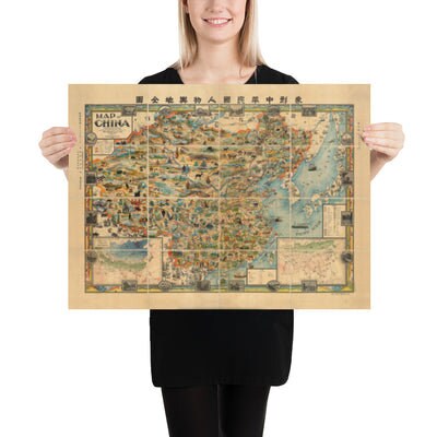 Rare Old Pictorial Map of China in 1931 by G Primakoff - Etsy