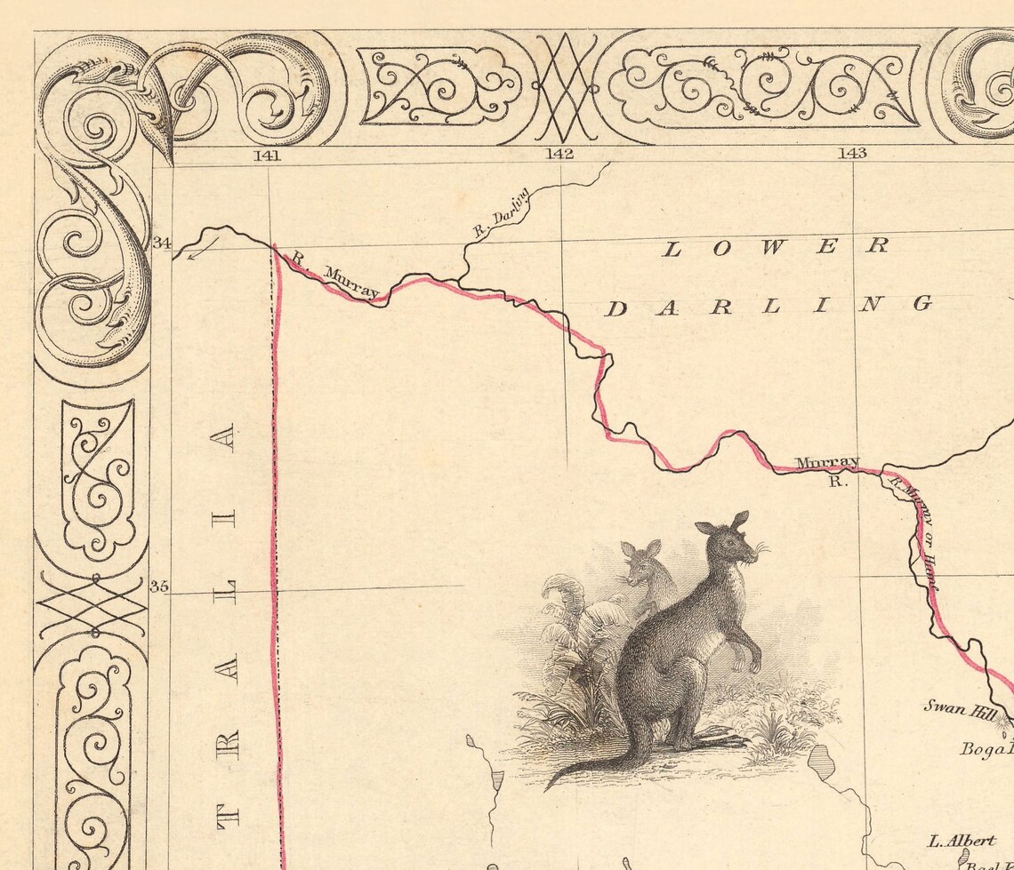 Old Map of Victoria Australia by Tallis & Rapkin 1851 - Etsy UK