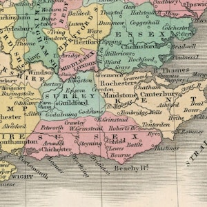 Old Map of Counties in England & Wales, 1827 - Historic County Map ...