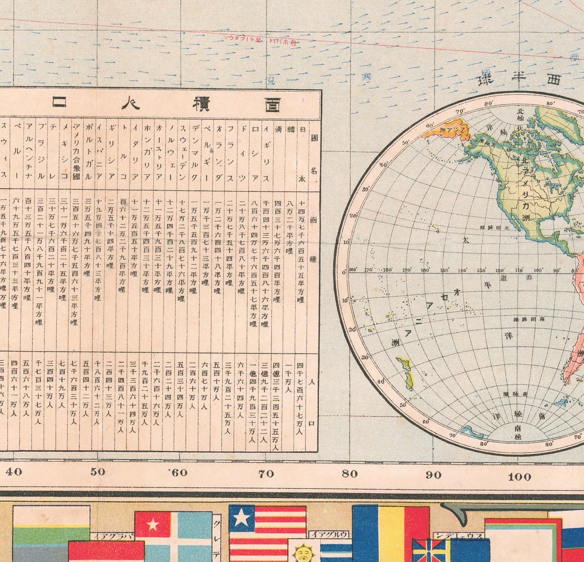 Old Japanese World Map 1910 Large Rare Atlas Japan - Etsy