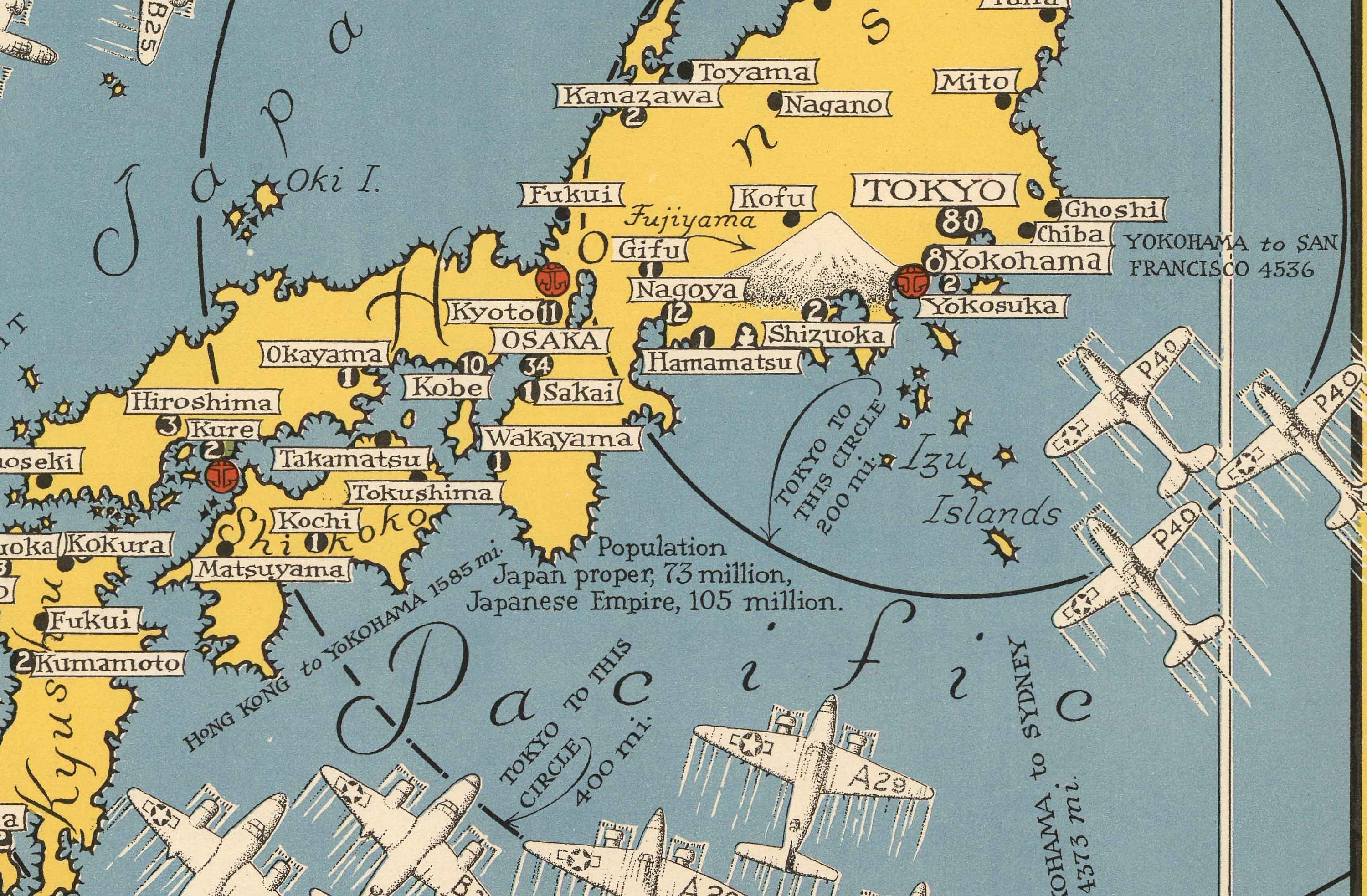 World War 2 japan the Target Pictorial Map 1942 - Etsy