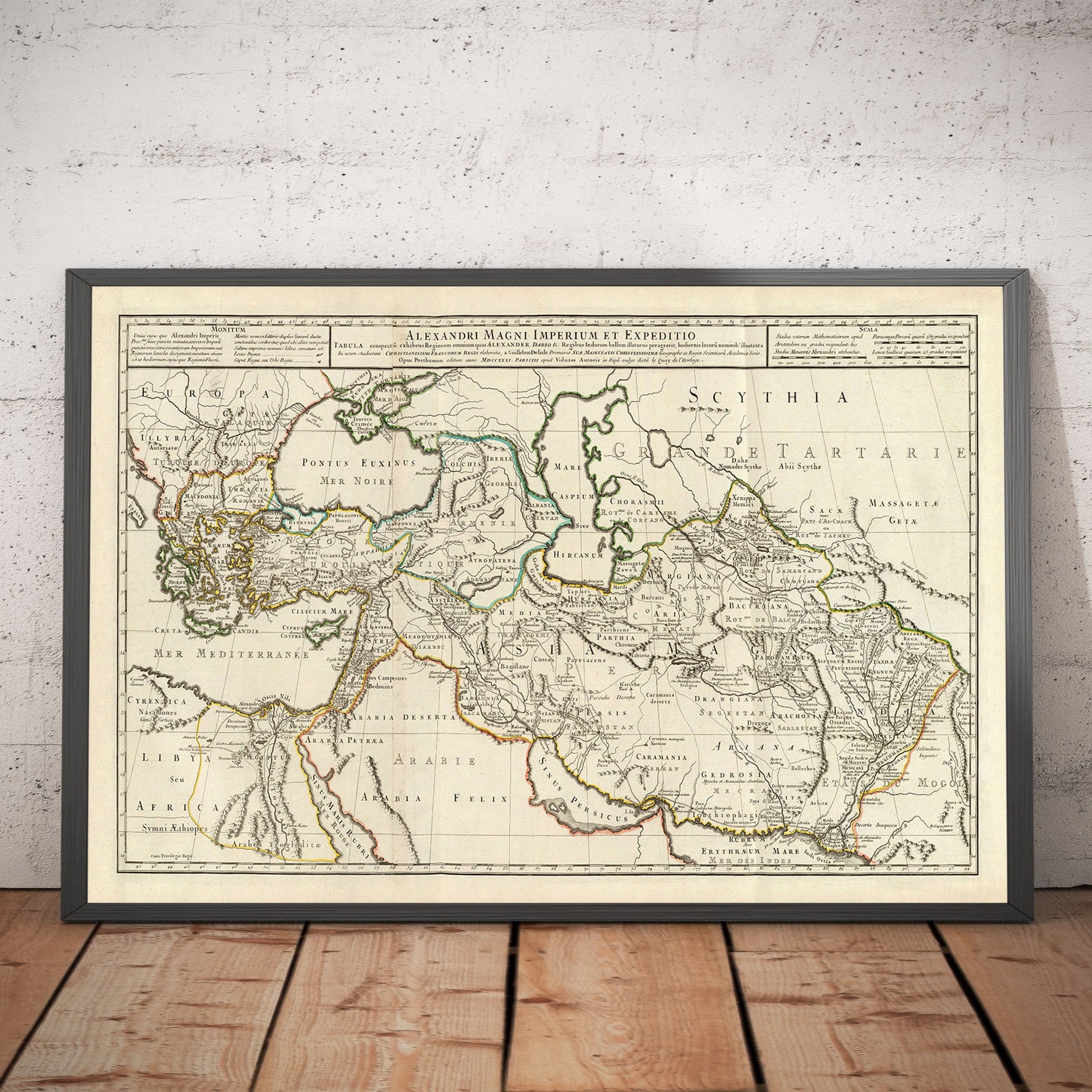 Old Map of Alexander the Great's Empire, 1731 - 336-323 BC, Egypt ...