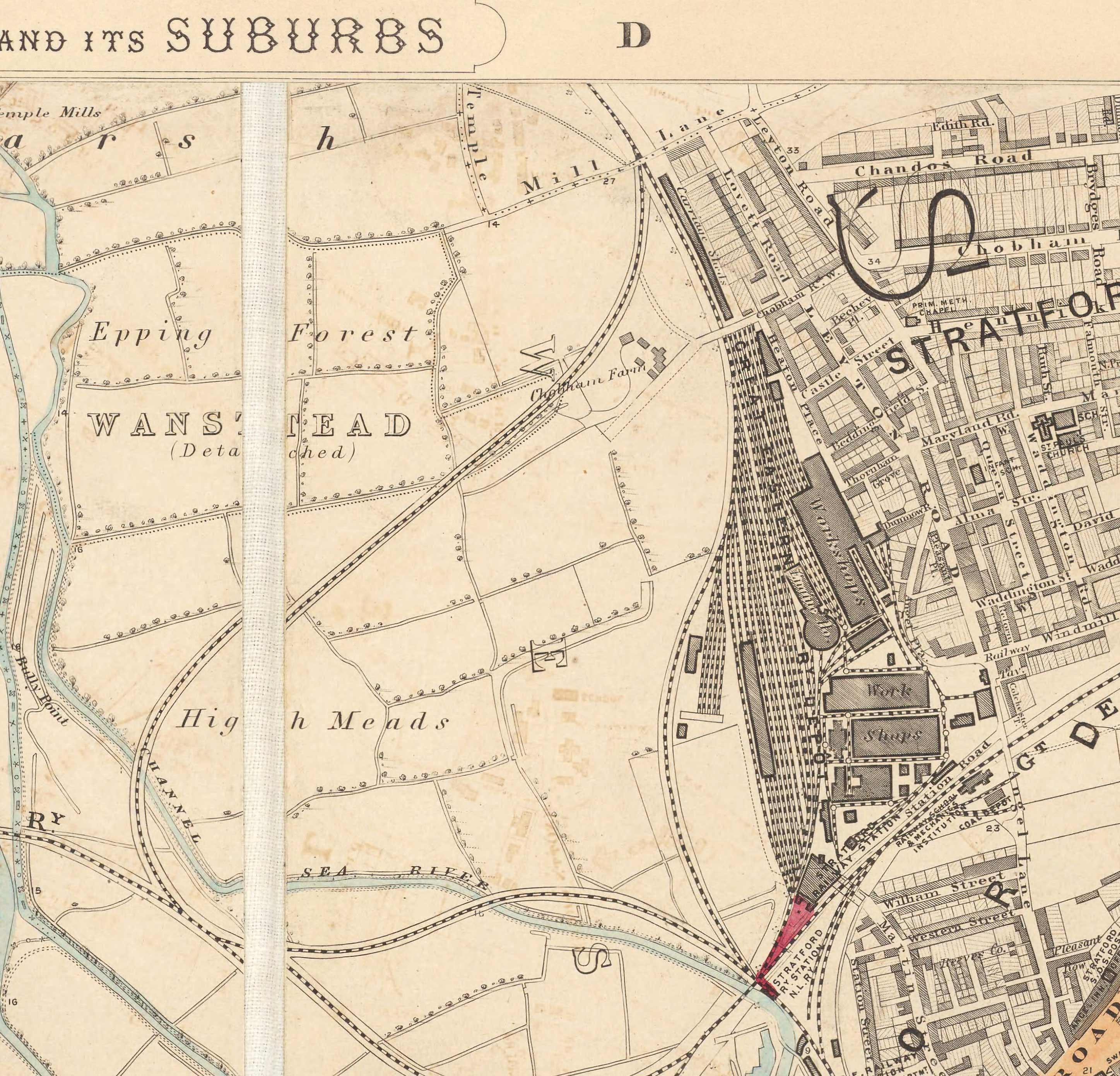 Old Map of East London in 1891 Victoria Park Hackney Bow - Etsy UK