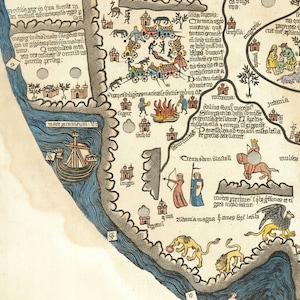 Old Borgia Mappa Mundi, 1450 - Ancient World Atlas - Europe, Middle ...