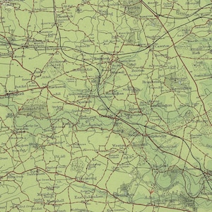 Old OS Map of Norfolk by Bartholomew, 1901: Norwich, Great Yarmouth ...