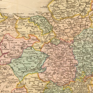 Old Map of Great Britain, 1801 by Faden - England, Wales, Scotland ...