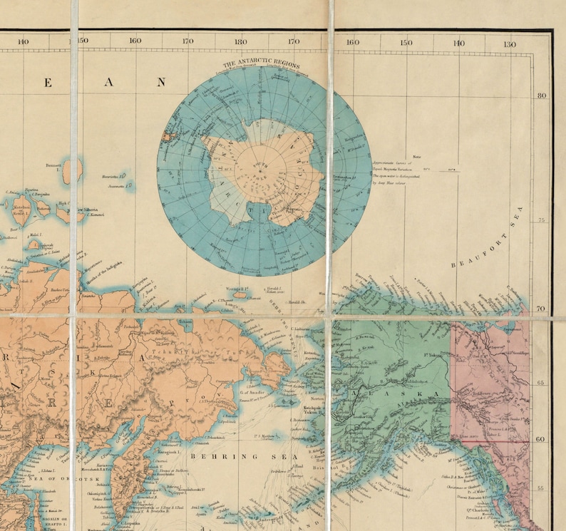 Old World Map by Stanford, 1866 - Masterpiece Vintage Atlas - Framed or ...