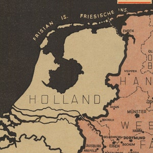 Nazi Germany World War 2 Map - Post War Potsdam Chart - Communist East ...