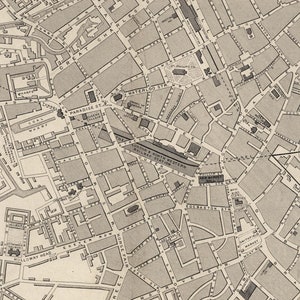 Old Map of Birmingham in 1851 by J. & F. Tallis - Midlands, Brum, City ...