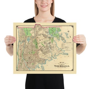 Old Map of the Bronx in 1900 by Hyde and Co. - New York City, Pelham ...