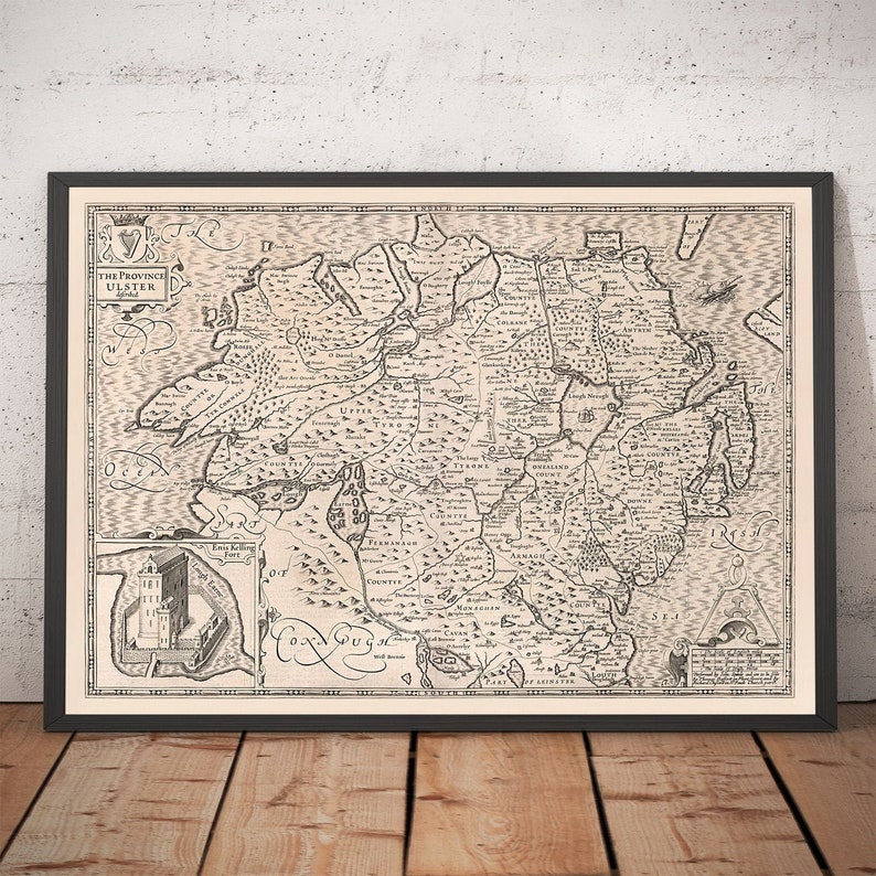 Old Map of Ulster Northern Ireland in 1611 by Speed | Etsy